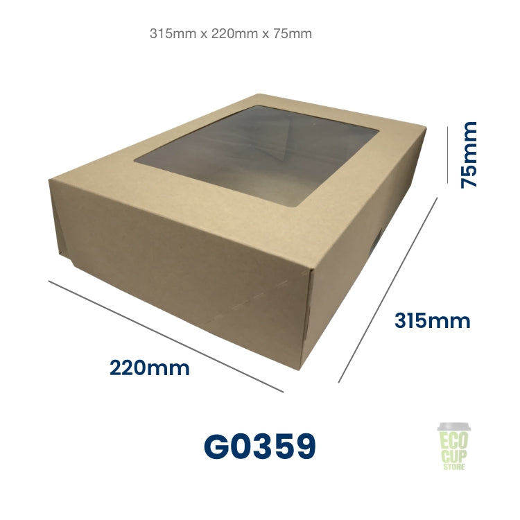 Hinged Kraft Platter Boxes – Eco Cup Store